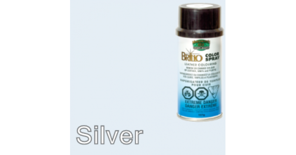 Silver Brillo Aerosol 178ml Vinyl Dye Plastic Paint